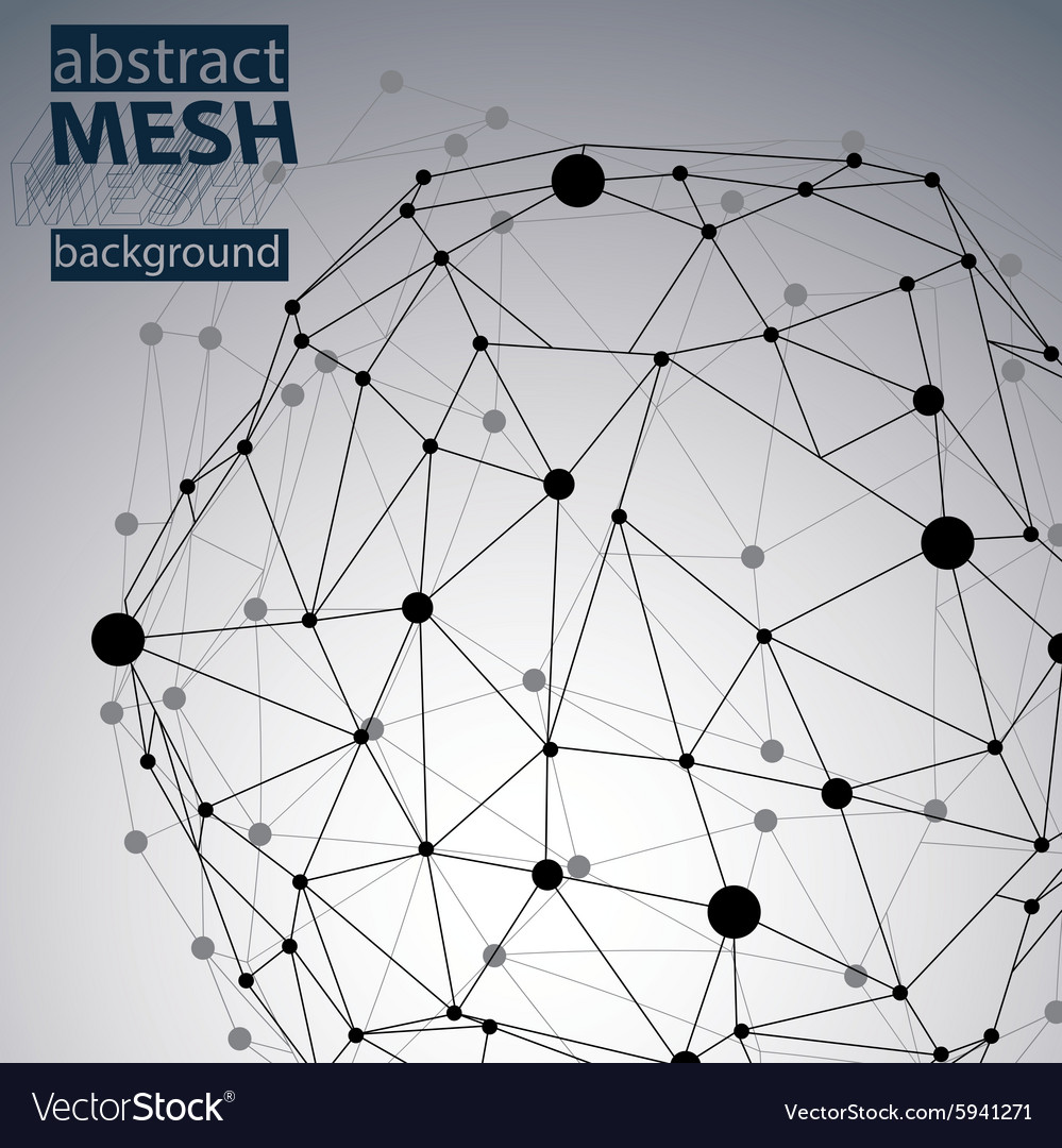 3d Abstract Design Template Polygonal Complicated Vector Image