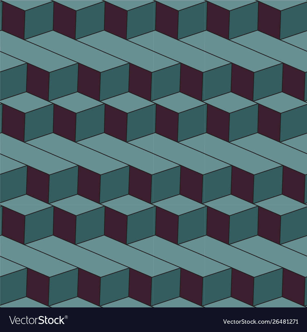 3d geometric seamless pattern Royalty Free Vector Image