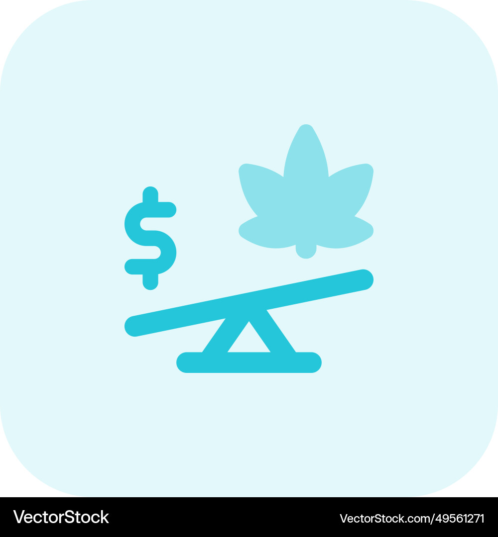 Cannabis price increasing having high in demand Vector Image