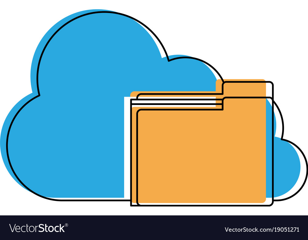 Cloud computing symbol Royalty Free Vector Image
