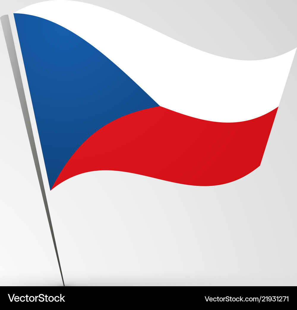 Czech flag Royalty Free Vector Image - VectorStock