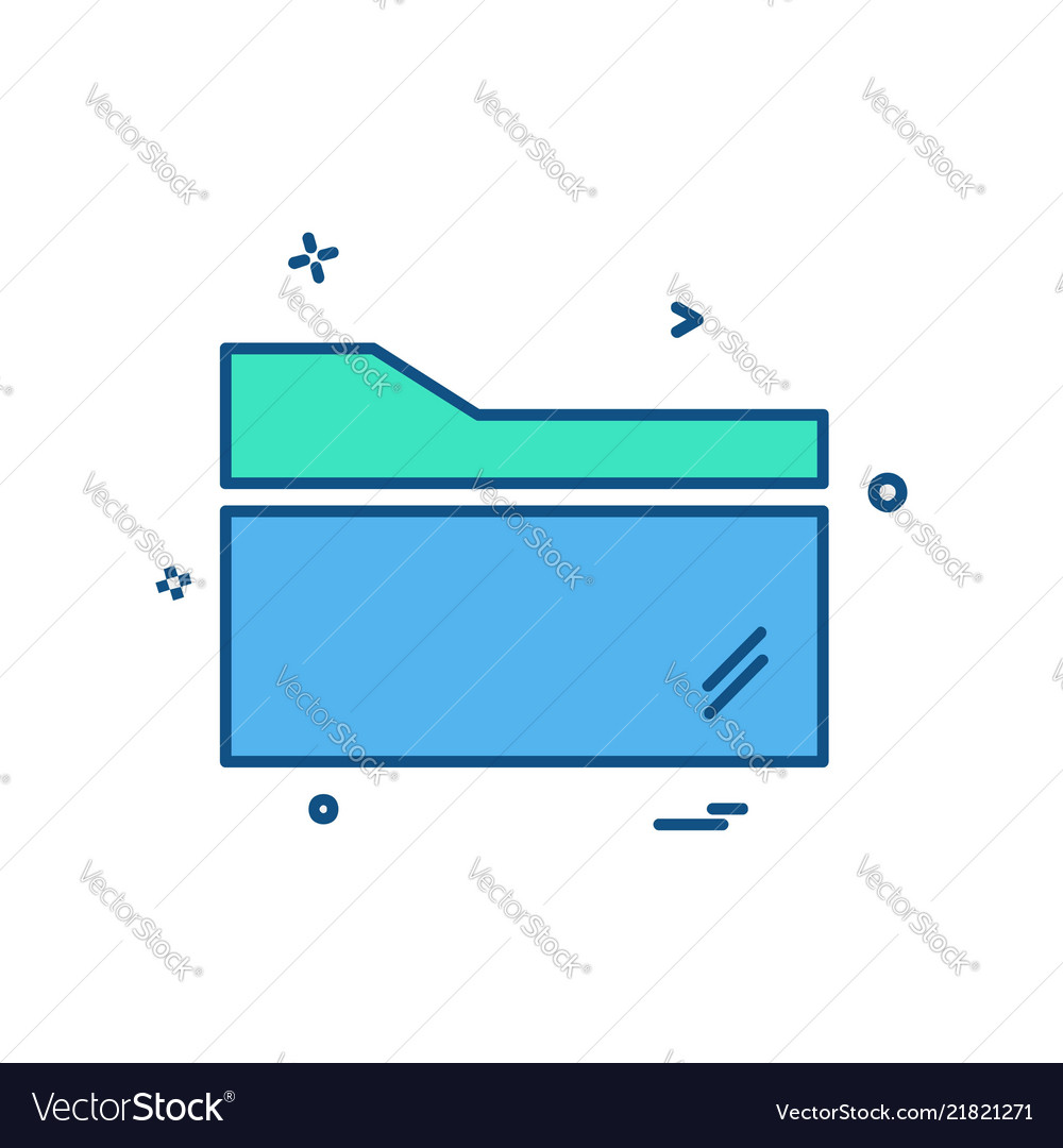 Folder icon design Royalty Free Vector Image - VectorStock