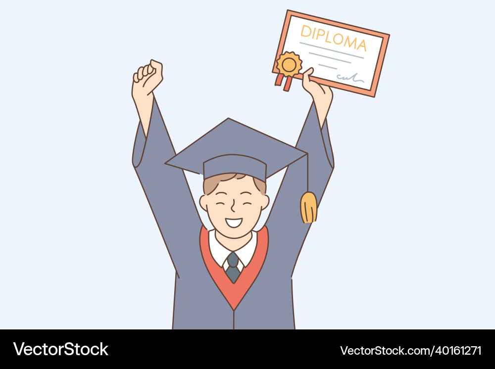 Graduation from school or college concept Vector Image