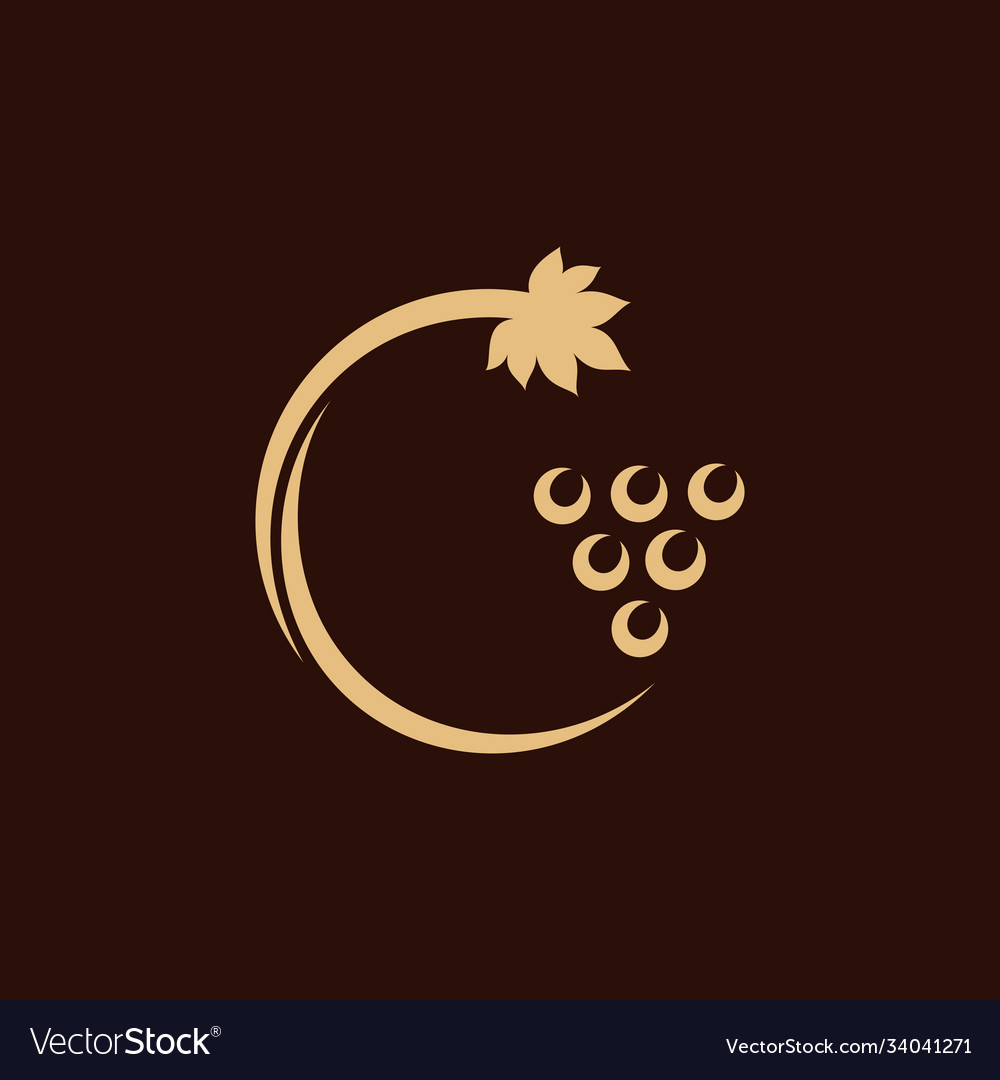 Grape logo Royalty Free Vector Image - VectorStock