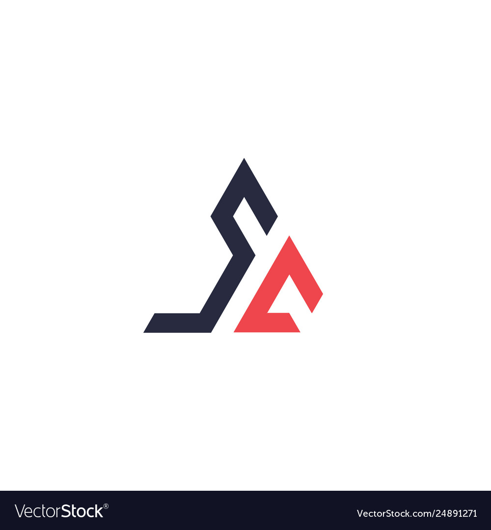 Initial letter triangle logo Royalty Free Vector Image