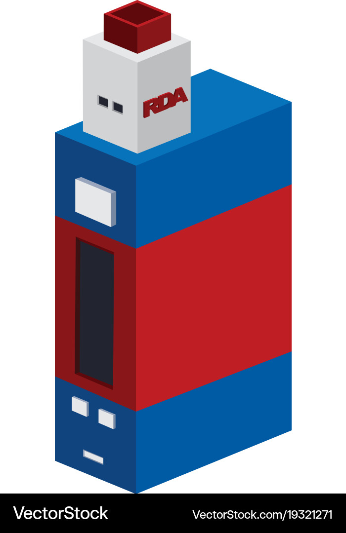 Isometric block electric cigarette personal Vector Image