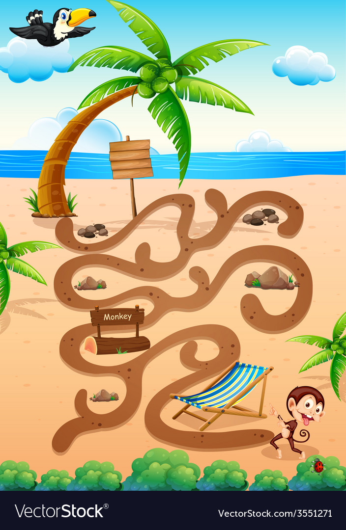 Maze game Royalty Free Vector Image - VectorStock