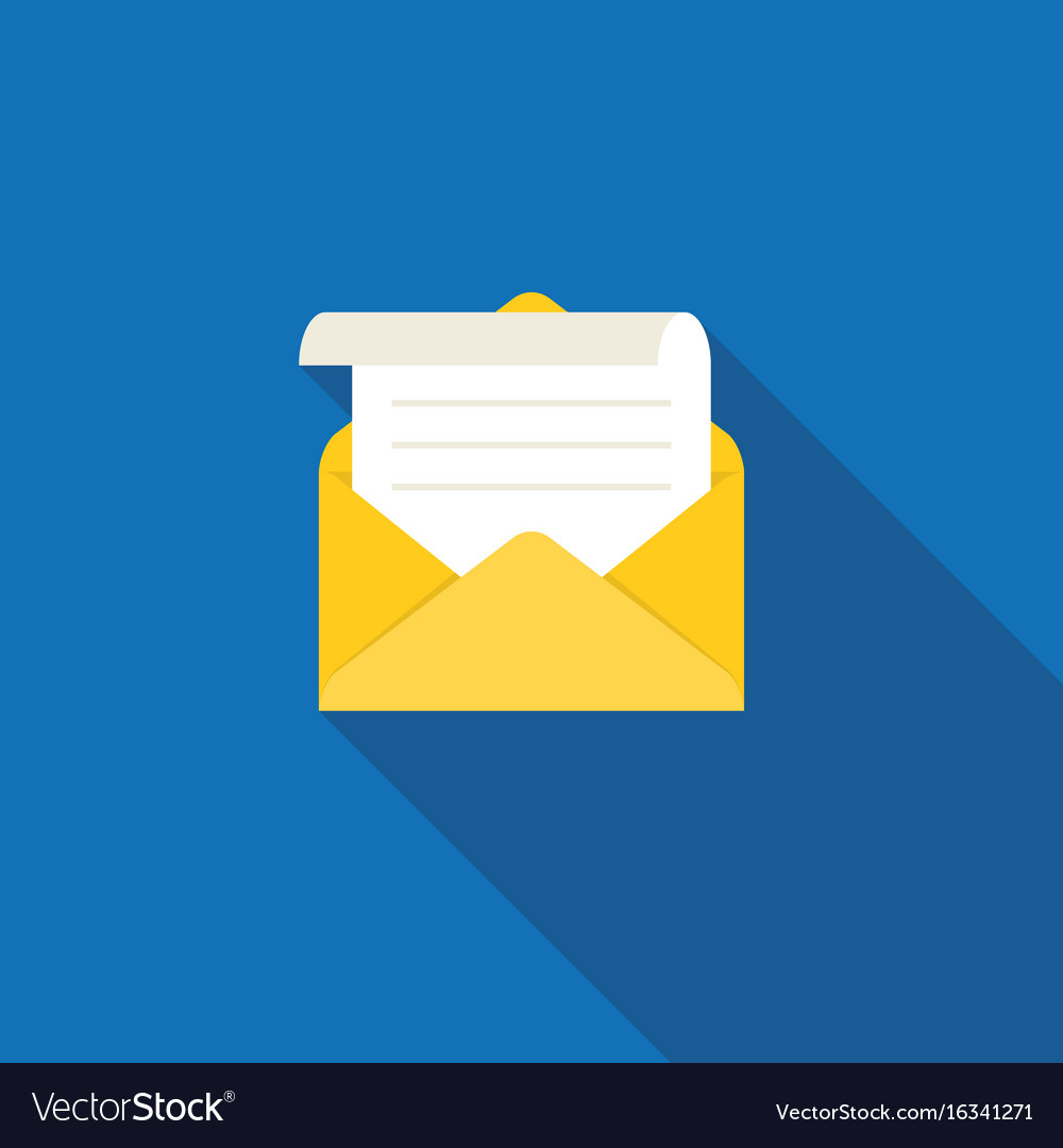 Open envelope and message Royalty Free Vector Image