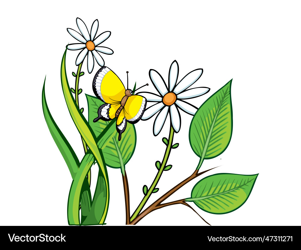 Realistic colorful beautiful flower Royalty Free Vector