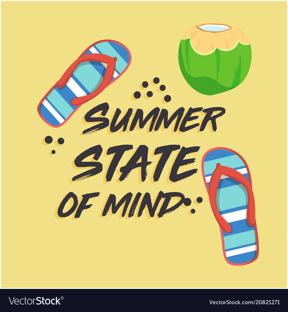 Summer state of mind shoes coconut yellow backgrou