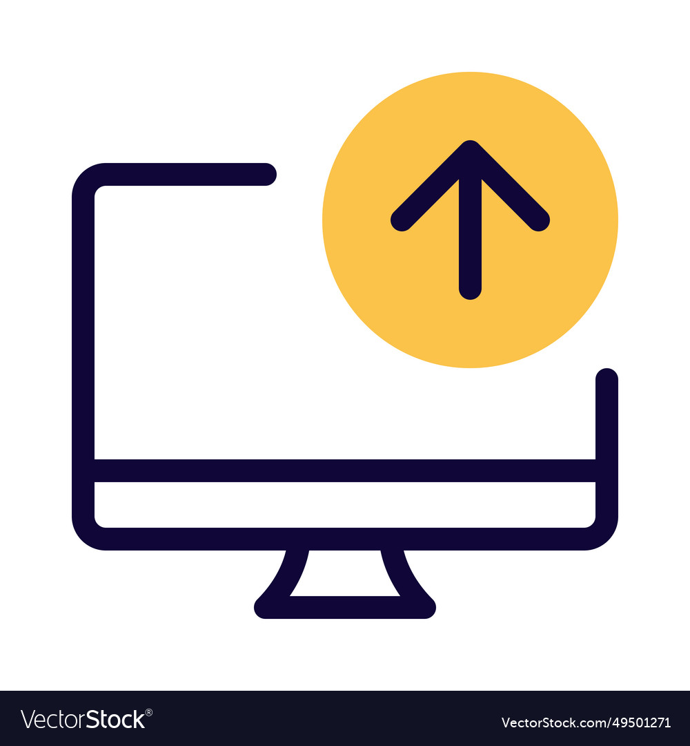 Uploading data from computer to online storage Vector Image