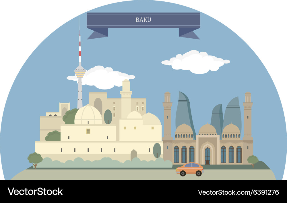 Baku Royalty Free Vector Image - VectorStock