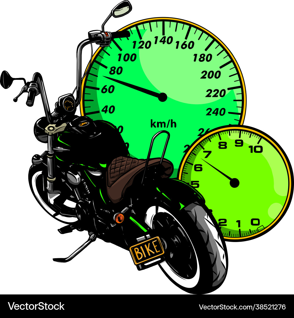 Custom bike motorcycle graphic poster Royalty Free Vector