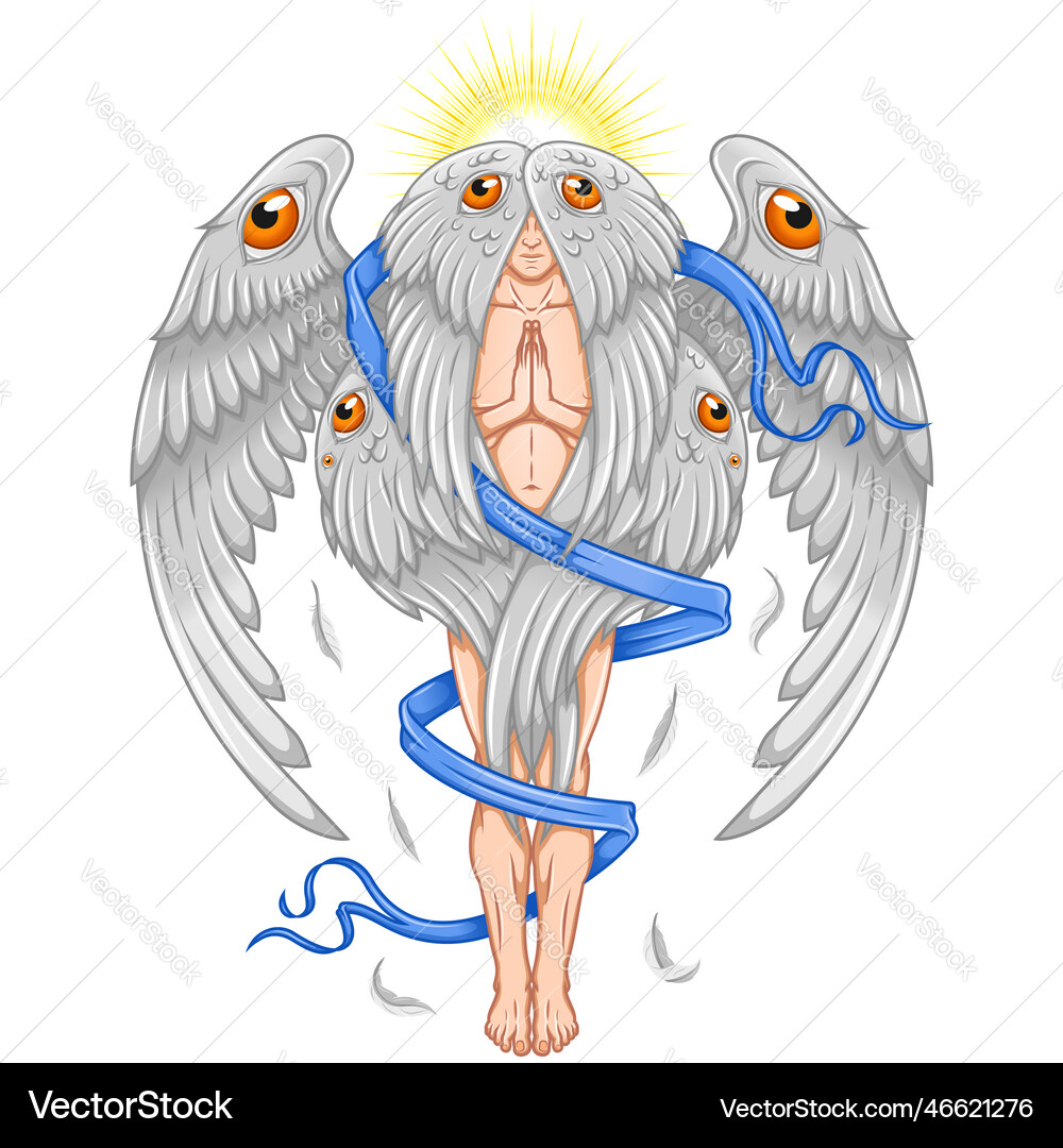 Design of praying angel Royalty Free Vector Image