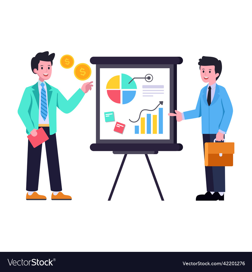 Financial analytics Royalty Free Vector Image - VectorStock
