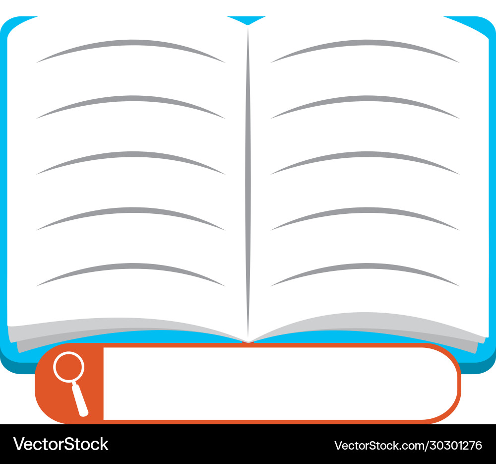Open book search website home education flat style