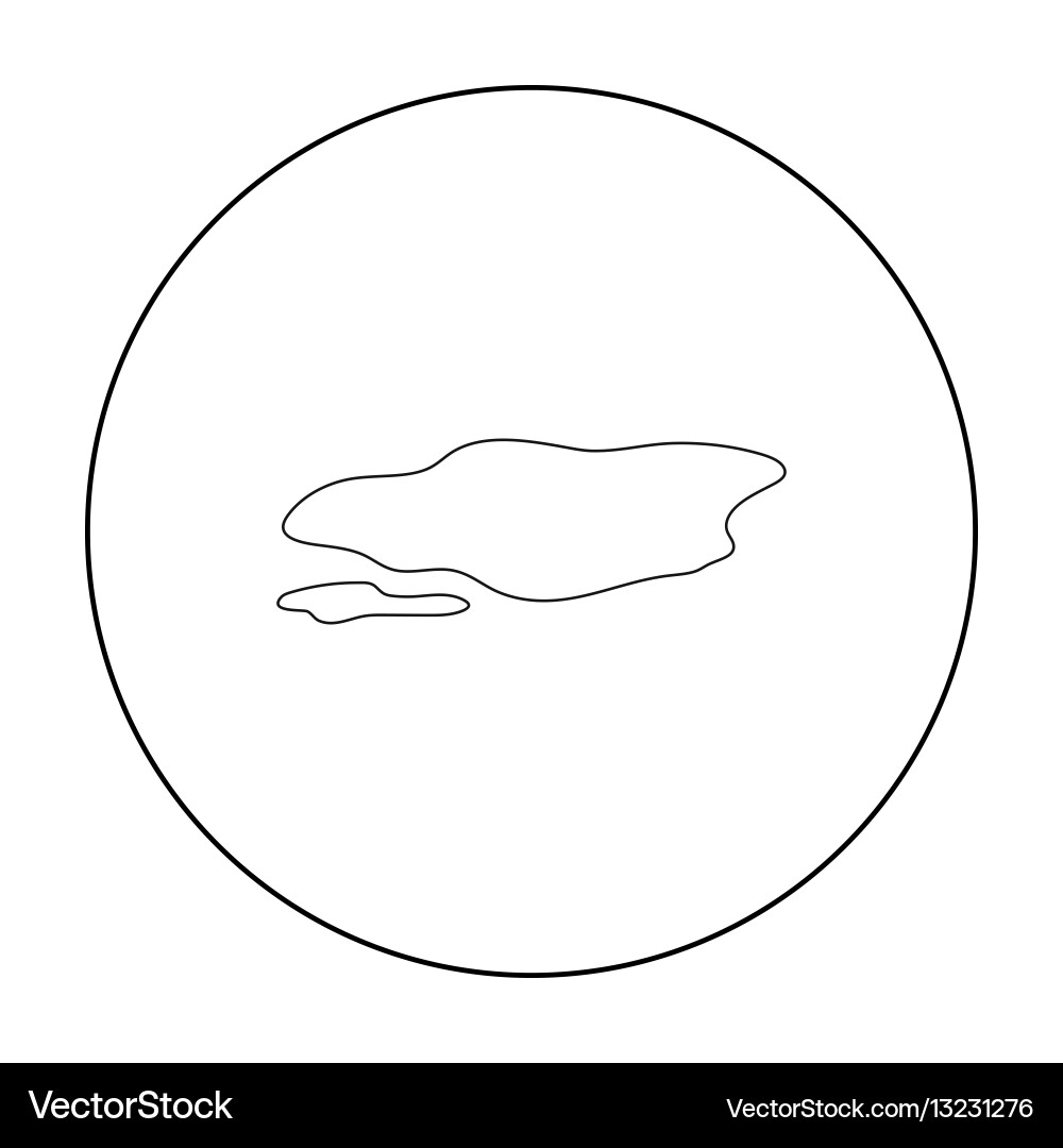 Puddle icon in outline style isolated on white Vector Image