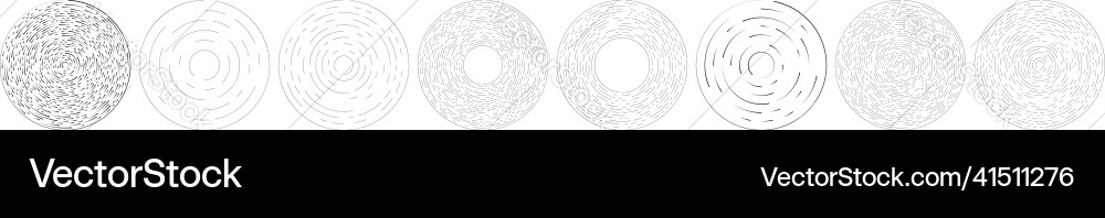 Radial radiating circular concentric lines element
