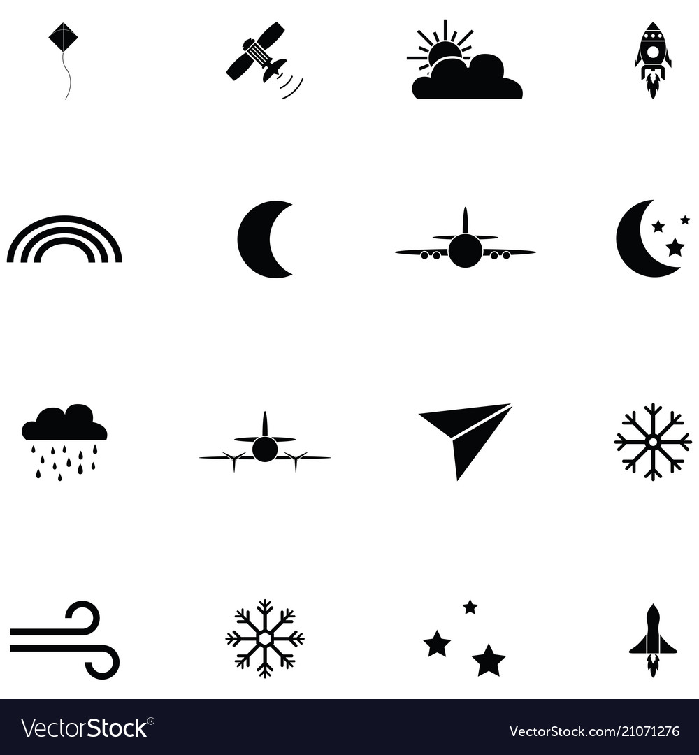 Sky icon set Royalty Free Vector Image - VectorStock