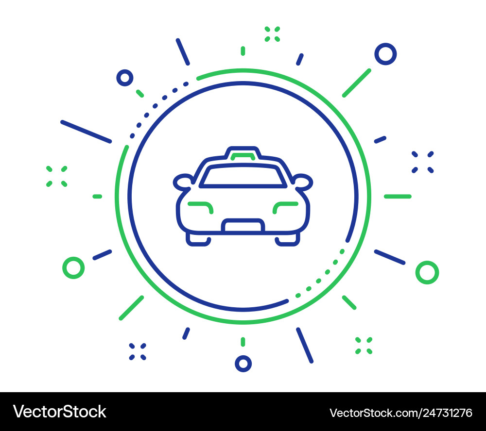 Taxi line icon client transportation sign Vector Image