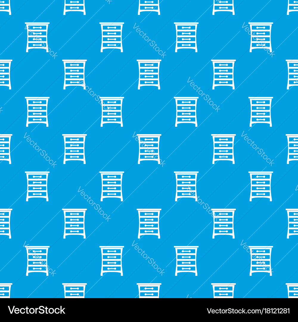 Chest of drawers pattern seamless blue Royalty Free Vector