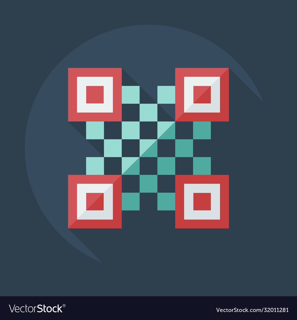 Flat modern design with shadow icons qr code Vector Image