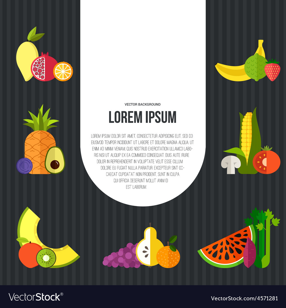 Healthy eating concept Royalty Free Vector Image