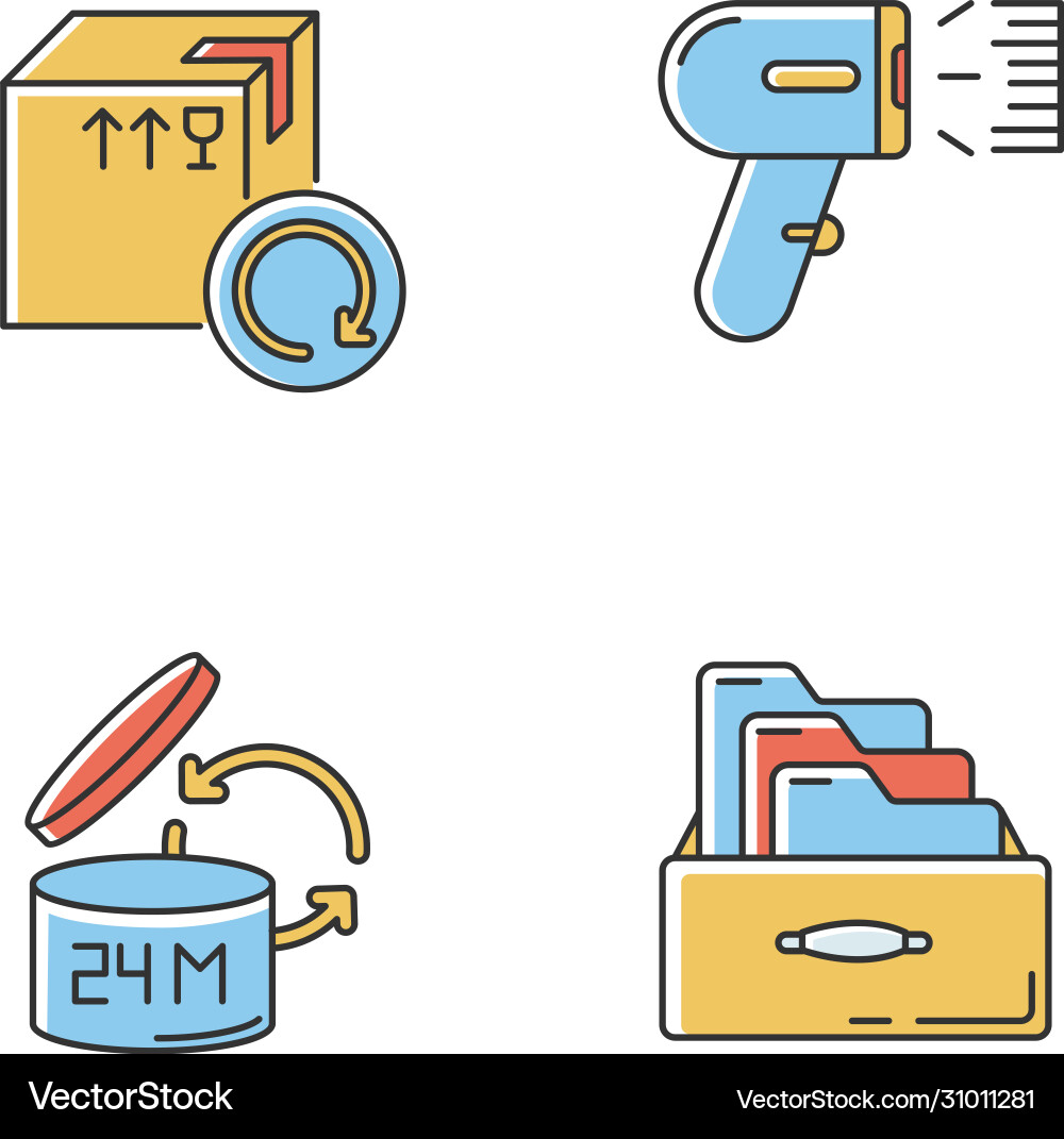 Merchandise quality accounting and control rgb Vector Image