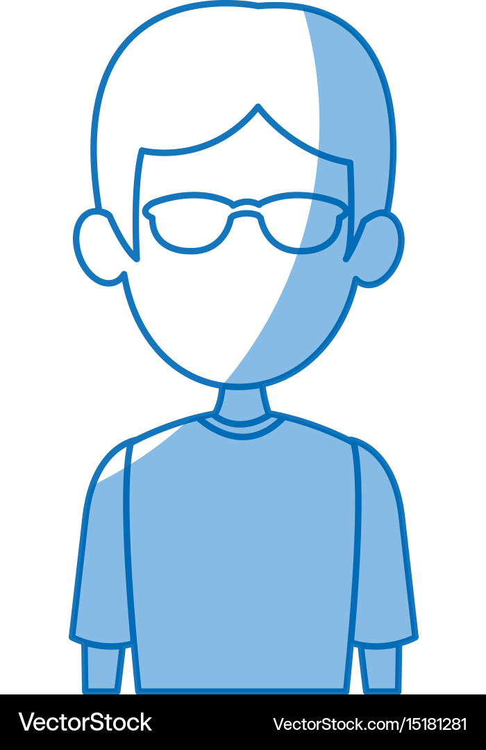 Portrait man people faceless style image Vector Image