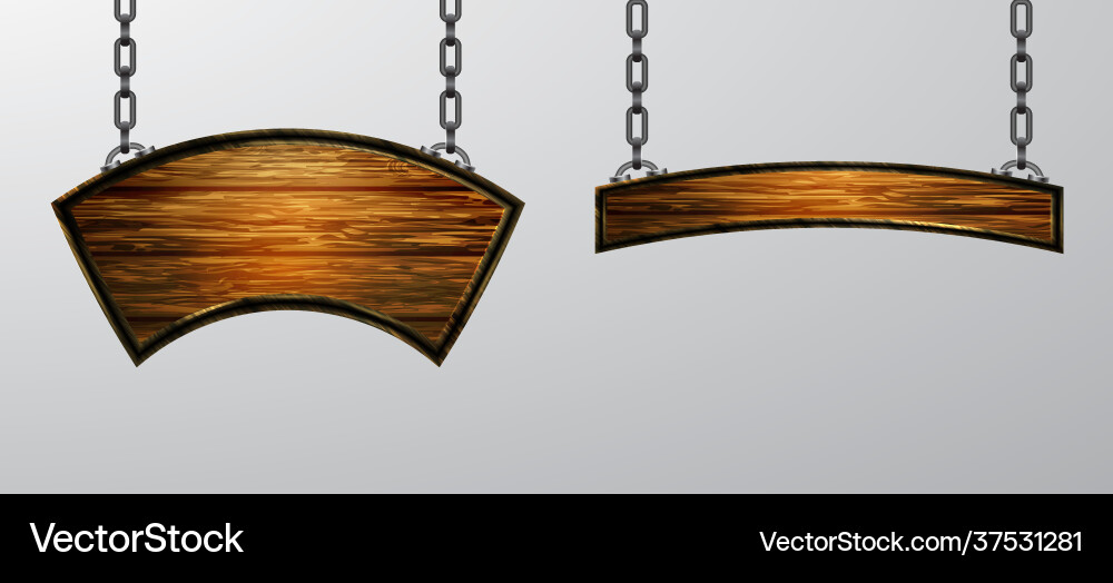 Realistic wooden signboard Royalty Free Vector Image