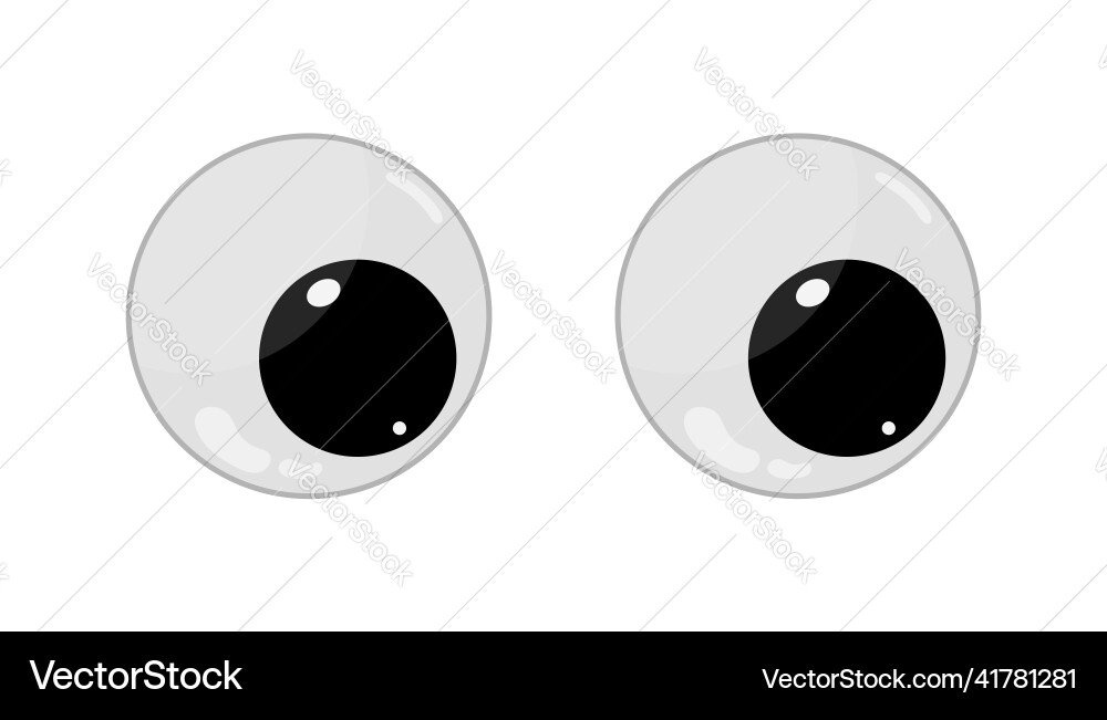 Wobbly plastic eyes googly eyes for toy puppet Vector Image