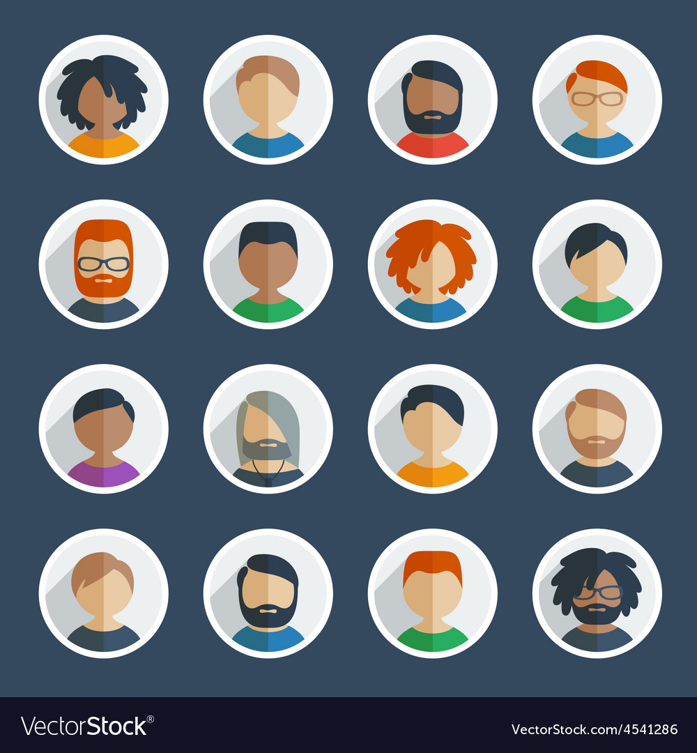 Collection of 25 user icons Royalty Free Vector Image