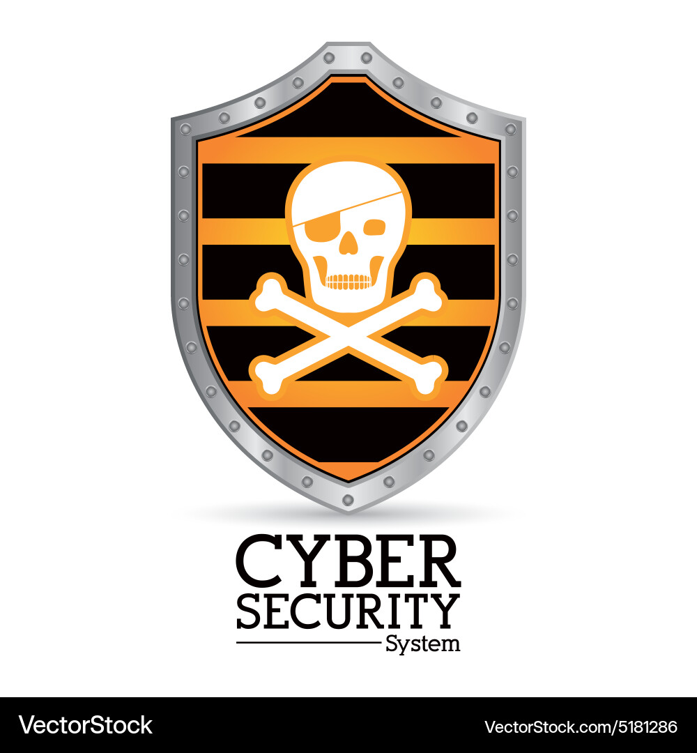 Cyber security digital design Royalty Free Vector Image