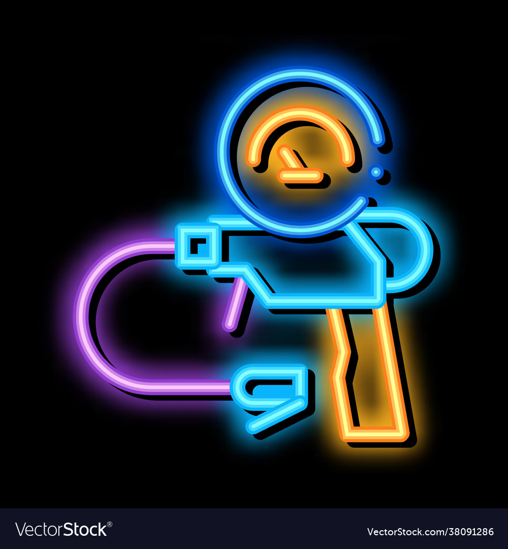 Electric repair tool neon glow icon Royalty Free Vector
