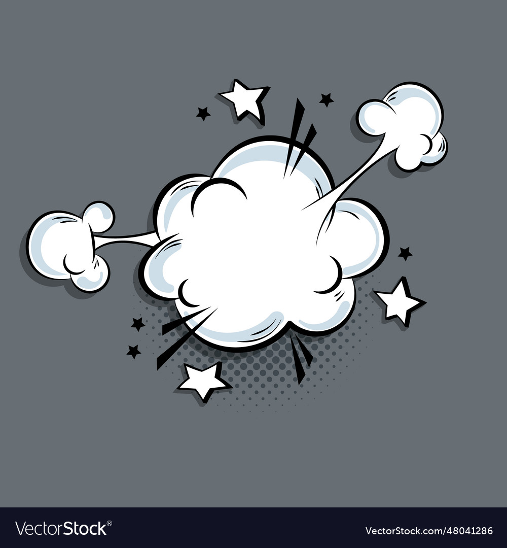 Explosion speech bubble comics speech bubble Vector Image