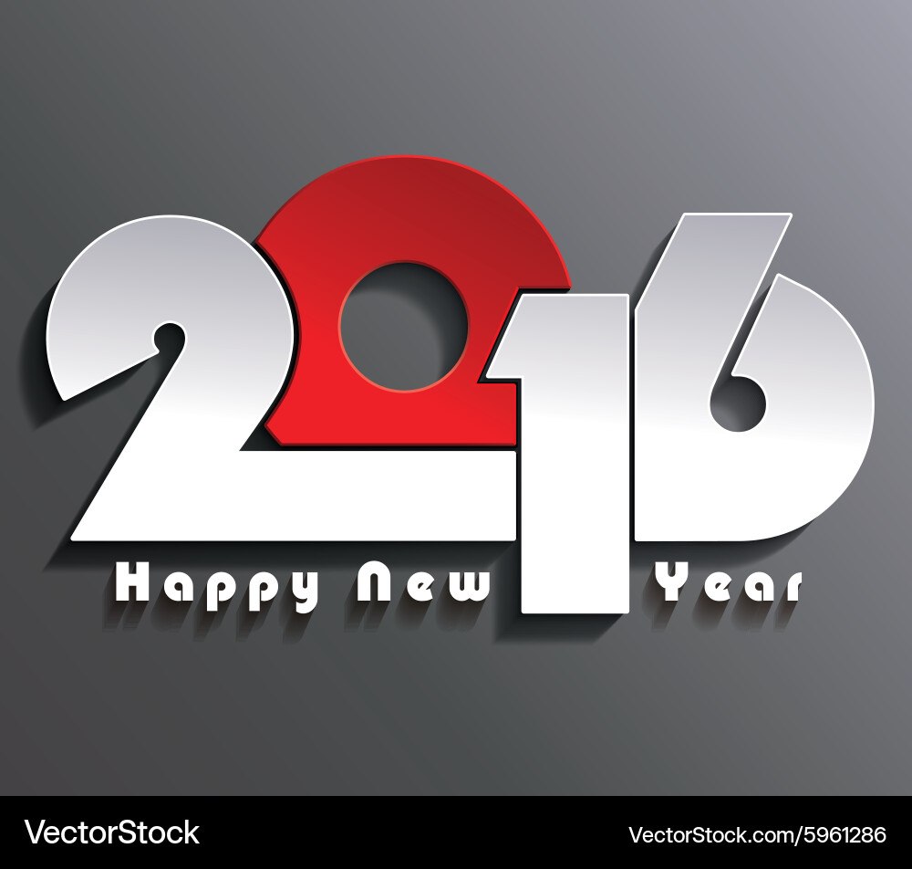 Happy new year 2016 card Royalty Free Vector Image