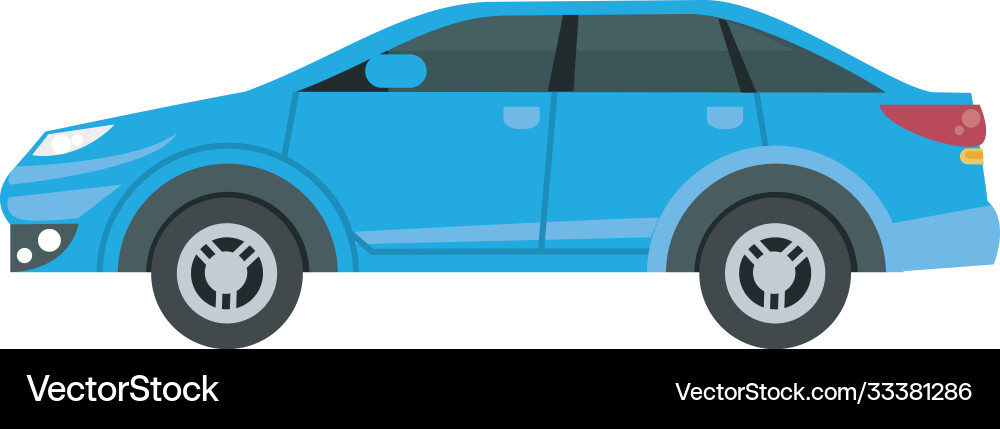 Isolated blue sedan car design Royalty Free Vector Image