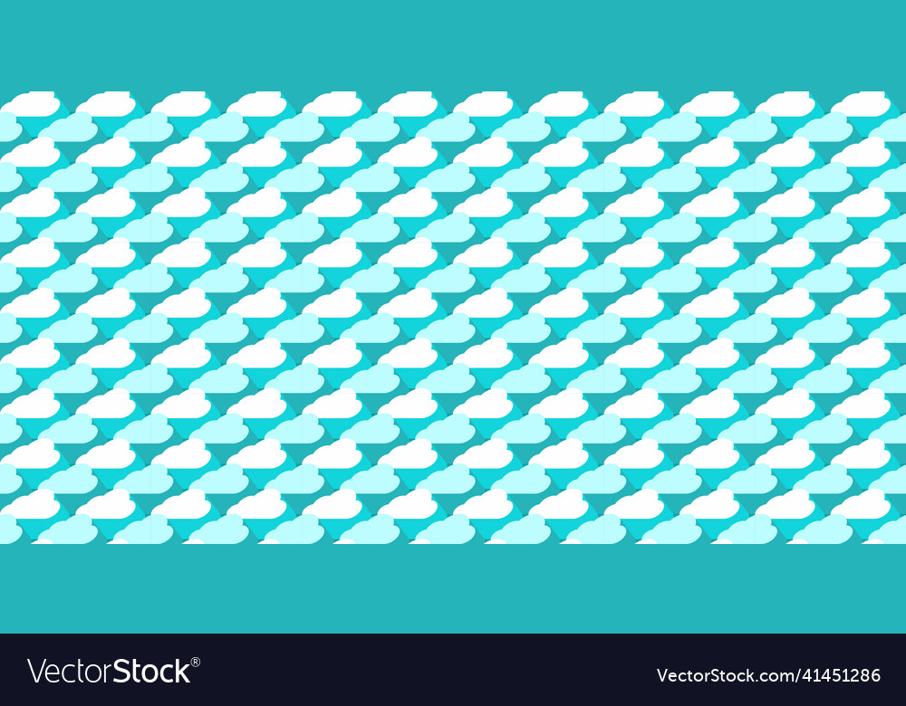 Seamless blue sky background pattern with clouds Vector Image