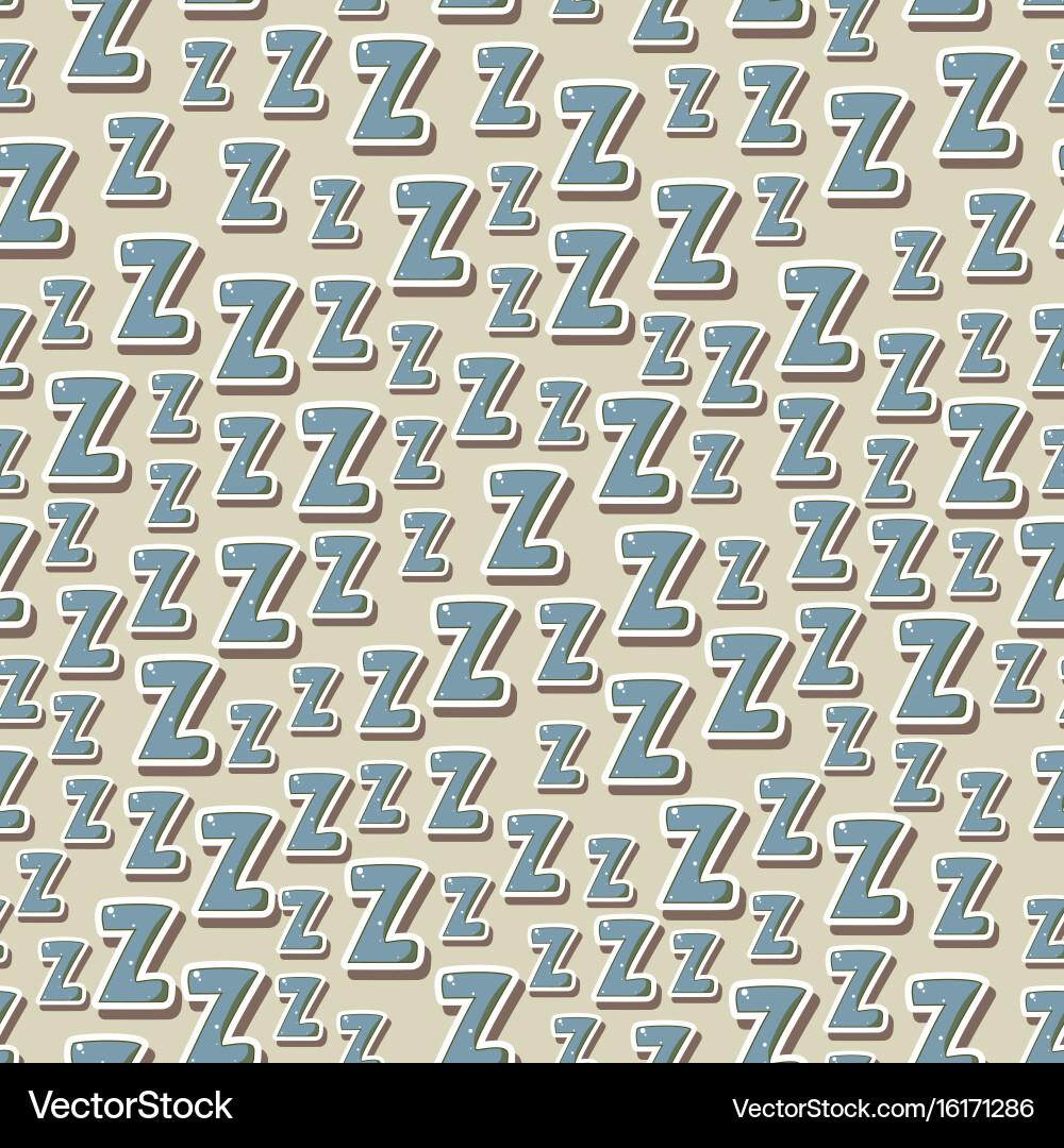 Seamless childish pattern with letters z zzz Vector Image