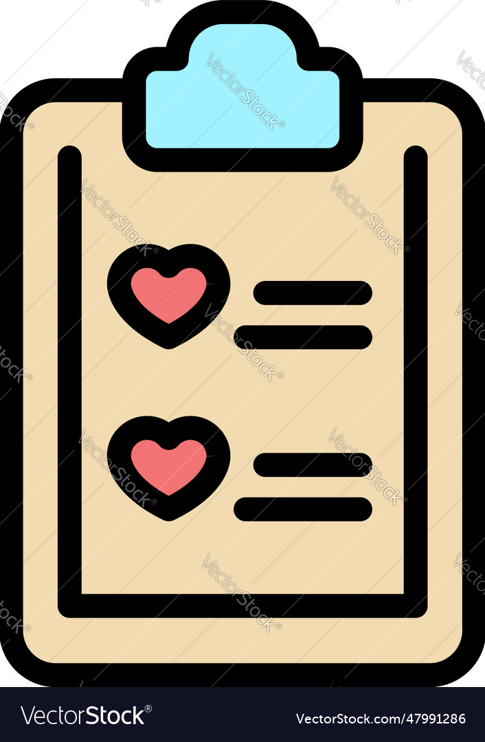 Small wishlist icon flat Royalty Free Vector Image