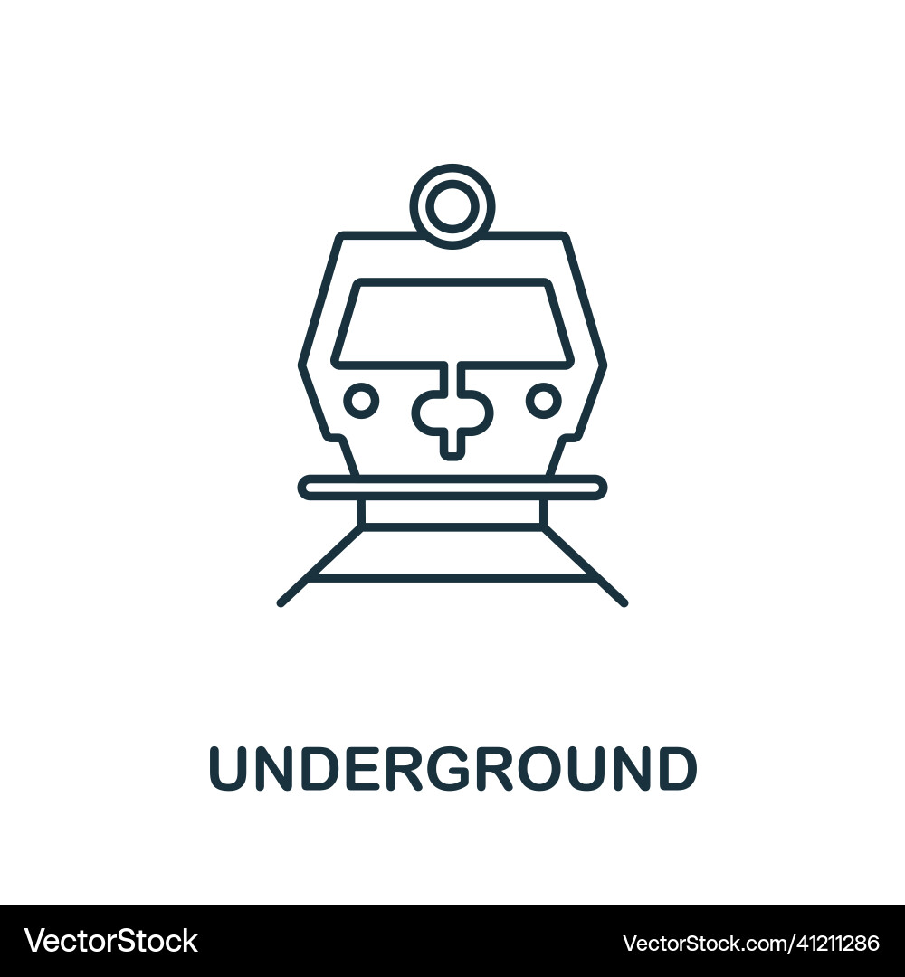 Underground icon line element from big city life Vector Image