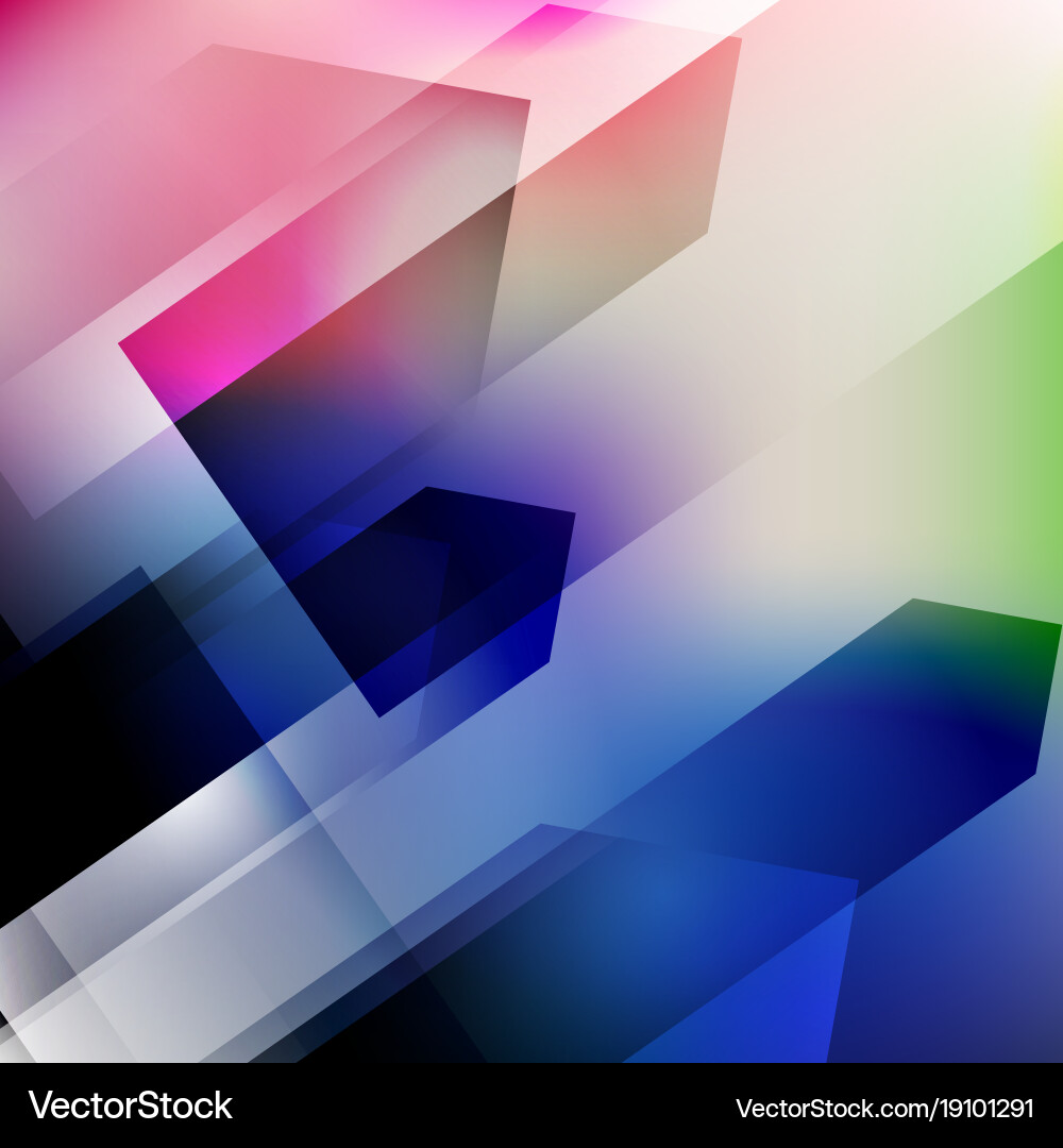 Abstract geometric gems and crystals glowing Vector Image
