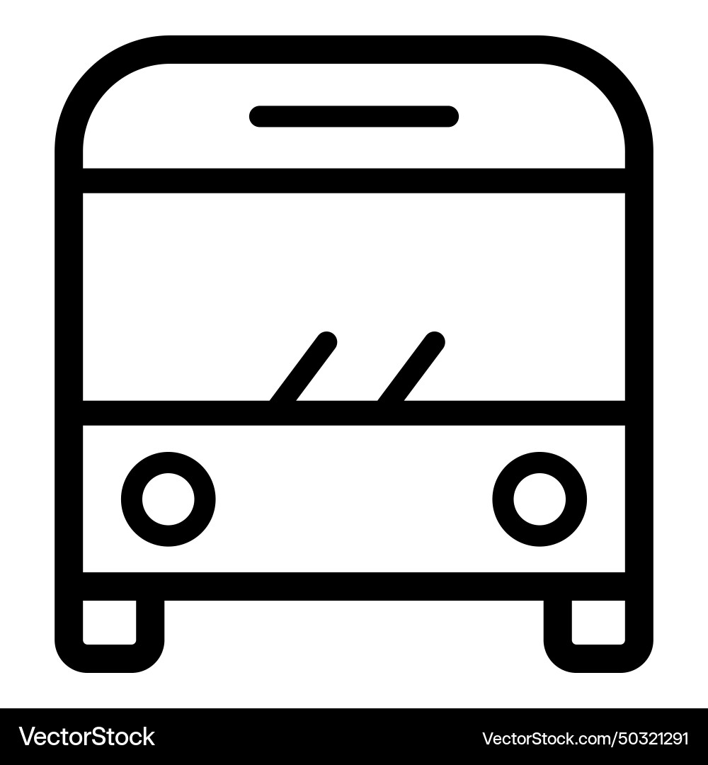 Bus flat icon isolated on white background Vector Image