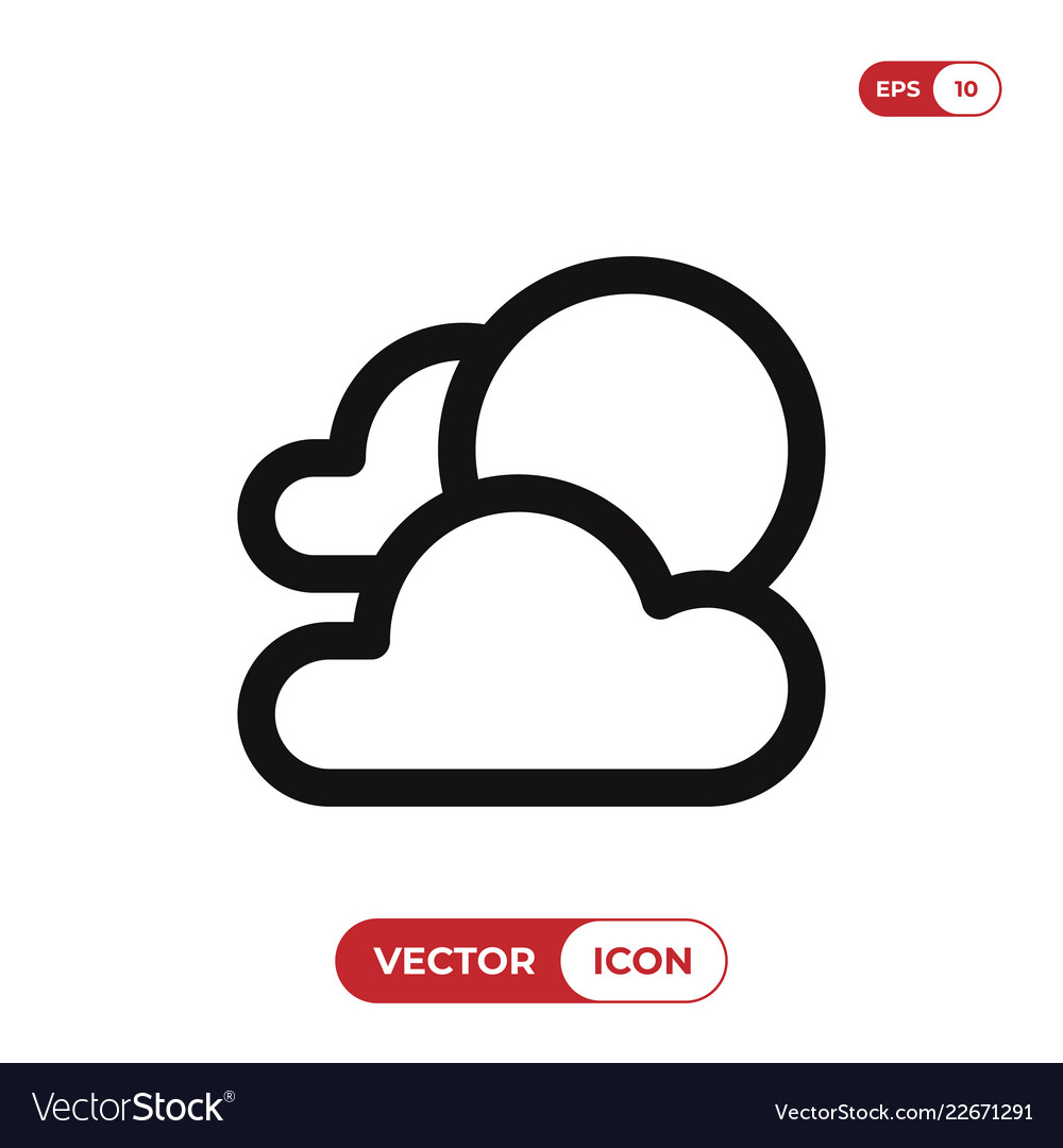 Cloudy icon Royalty Free Vector Image - VectorStock