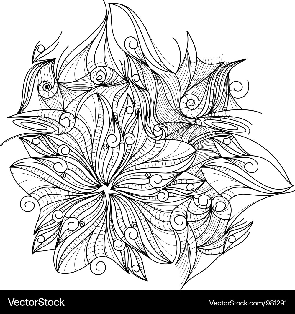 Drawing flowers texture Royalty Free Vector Image