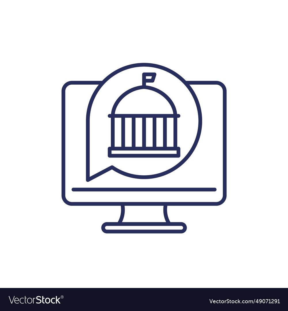 Electronic government icon digital transformation Vector Image
