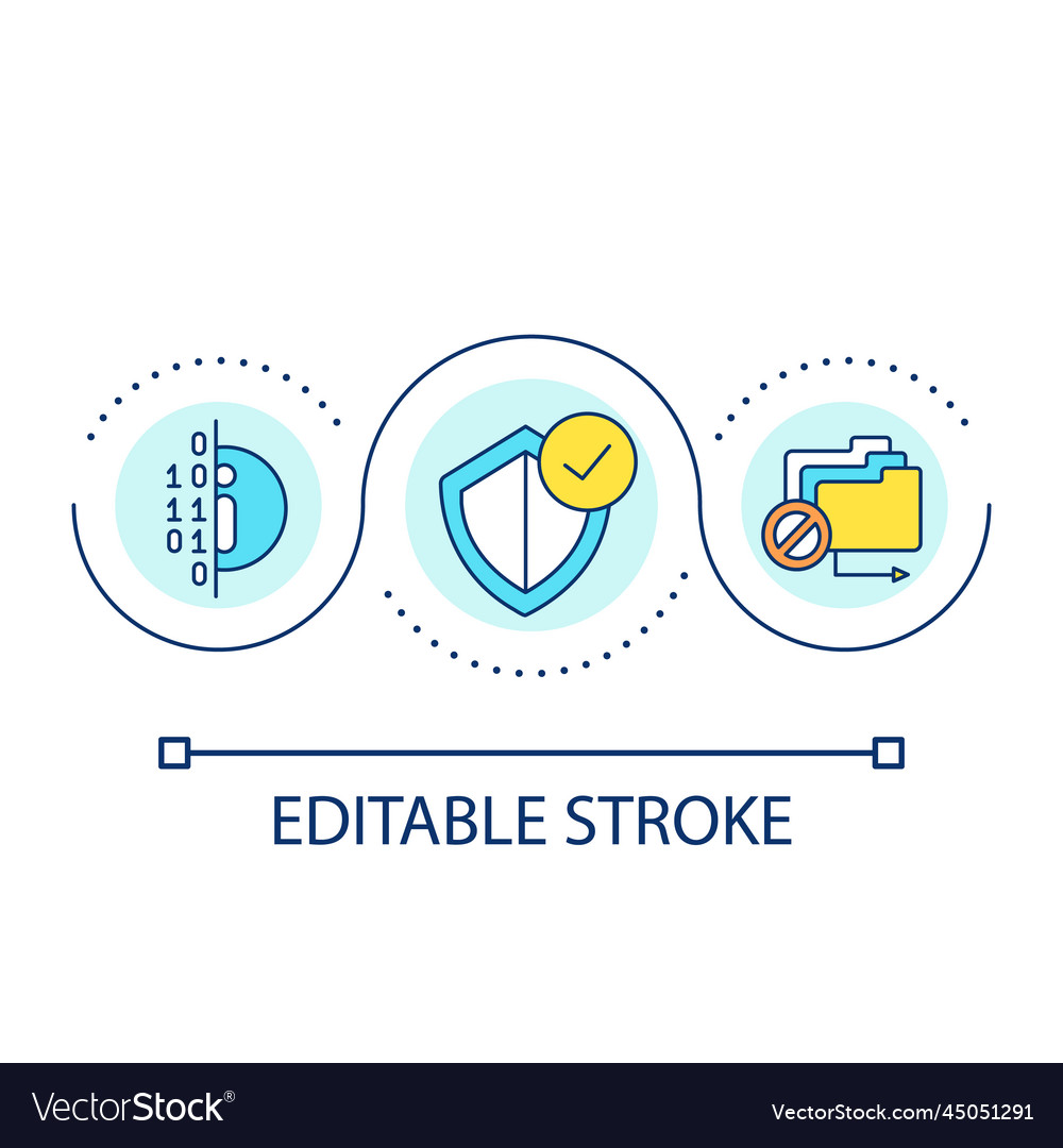 Encrypted information loop concept icon Royalty Free Vector