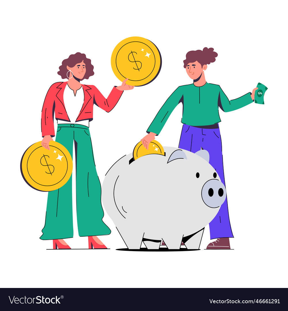 Money savings Royalty Free Vector Image - VectorStock
