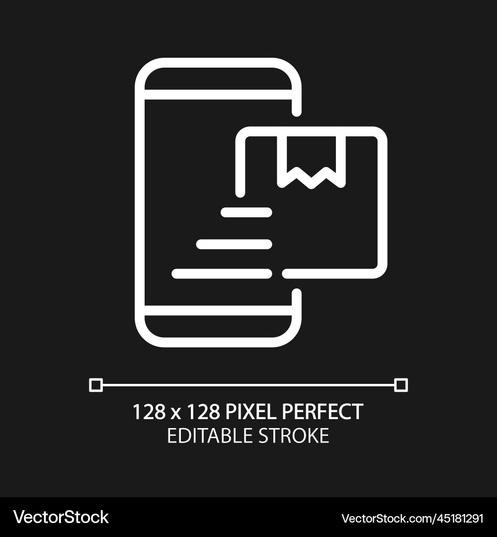 Online delivery service pixel perfect white Vector Image