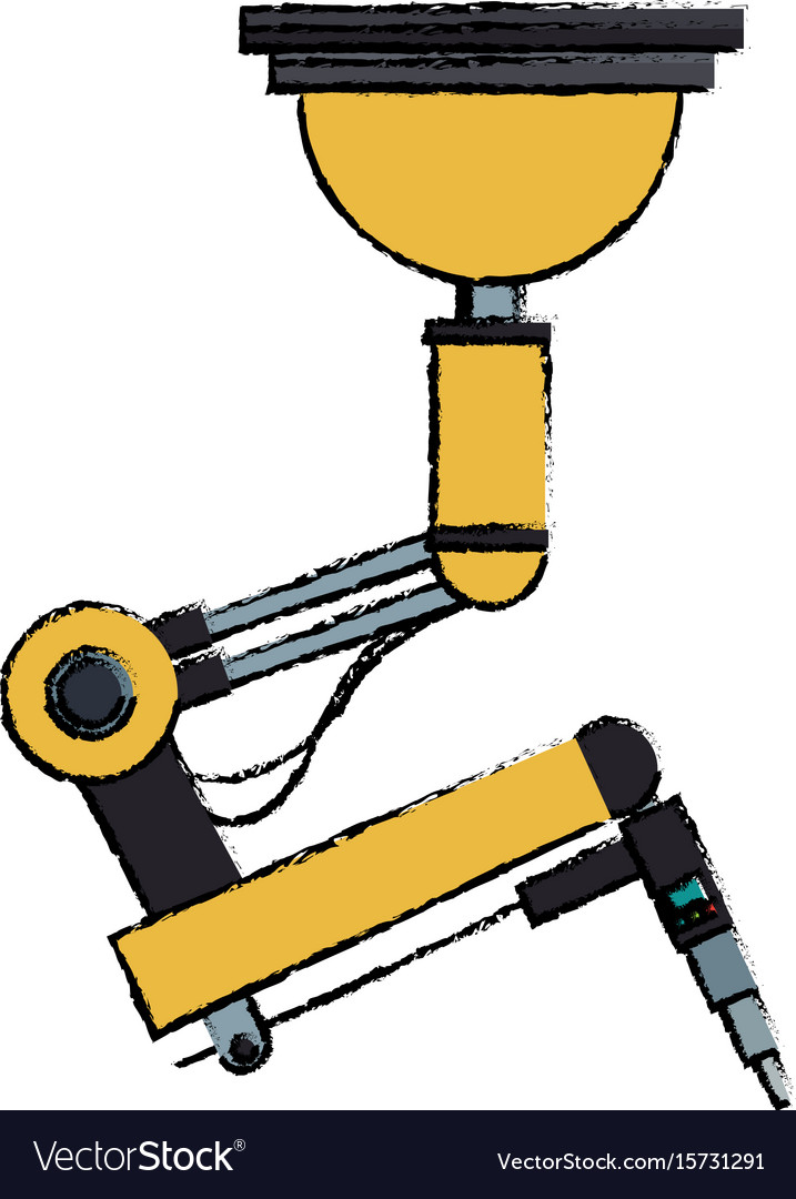 Robotic arms robot industrial technology Vector Image